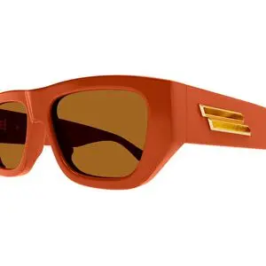 Bottega Veneta Rectangular Frame Sunglasses - Brown