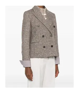Brunello Cucinelli Double-breasted Blazer - Brown