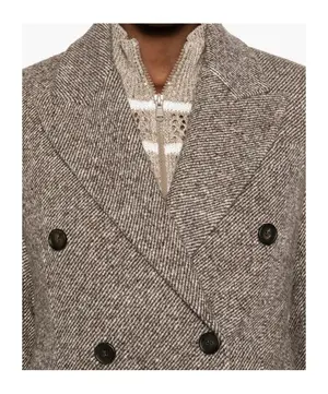 Brunello Cucinelli Double-breasted Blazer - Brown