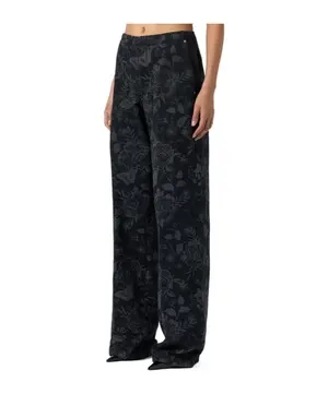 Blumarine Laser-print Wide-leg Trousers