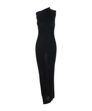 Rick Owens Sleeveless Asymmetrical Ribbed Knit Dress