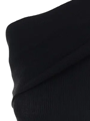 Rick Owens Sleeveless Asymmetrical Ribbed Knit Dress