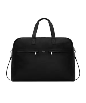 Saint Laurent Camp Maxi Duffle Bag In Smooth Leather - Black