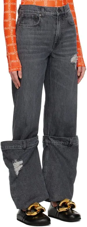 J.W.ANDERSON Jw Anderson Logo Patch Distressed Jeans