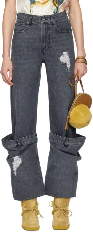 J.W.ANDERSON Jw Anderson Logo Patch Distressed Jeans