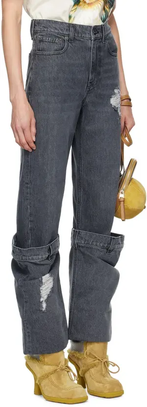 J.W.ANDERSON Jw Anderson Logo Patch Distressed Jeans