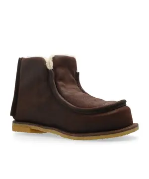 J.W.ANDERSON Shearling-lined Suede Boots - Brown