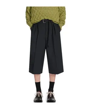 Dries Van Noten Belted Pleated Shorts