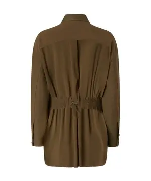 Pinko Long Sleeve Button-up Jacket With Flap Pockets