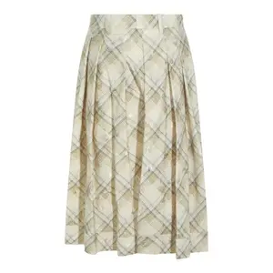 VIVIENNE WESTWOOD Pleated Check Midi Skirt