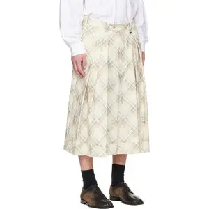 VIVIENNE WESTWOOD Pleated Check Midi Skirt
