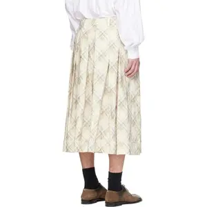 VIVIENNE WESTWOOD Pleated Check Midi Skirt