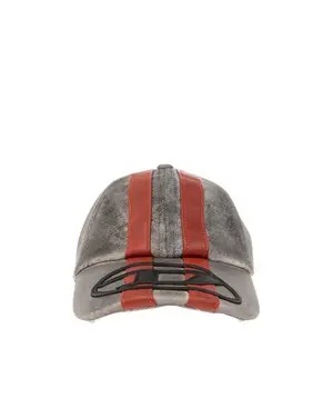 DIESEL® C-olav Logo-patch Leather Baseball Cap