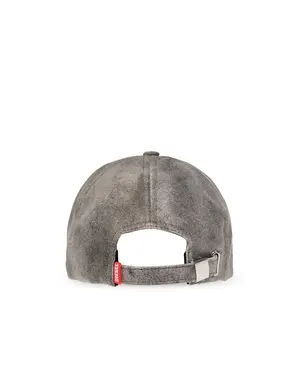 DIESEL® C-olav Logo-patch Leather Baseball Cap