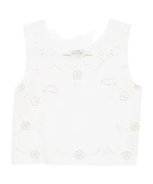 FORTE_FORTE Sleeveless Embroidered Top