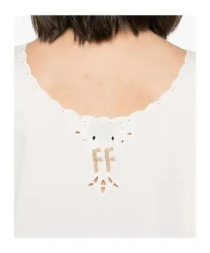 FORTE_FORTE Sleeveless Embroidered Top