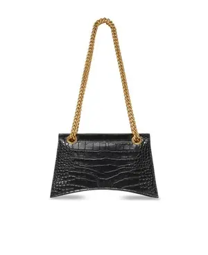Balenciaga Crush Small Shoulder Bag - Black