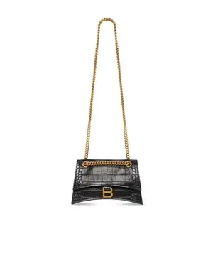 Balenciaga Crush Small Shoulder Bag - Black