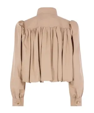 Chloé Gathered Boule Jacket In Organic Cotton - No