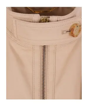 Chloé Gathered Boule Jacket In Organic Cotton - Nude