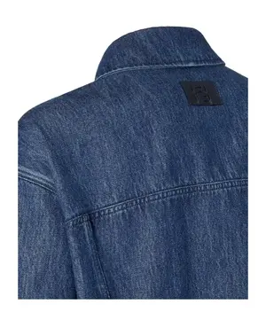 Fendi Collared Button-up Denim Jacket