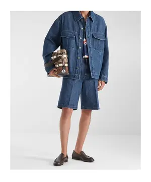 Fendi Collared Button-up Denim Jacket