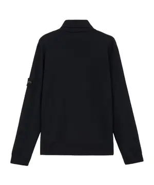 Stone Island Turtleneck Sweater With Ribbed Details - Blue
