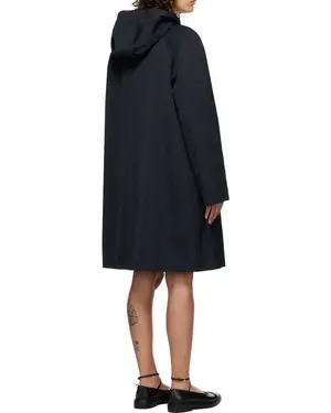 Thom Browne Single-breasted Drawstring Hooded Parka - Navy Blue