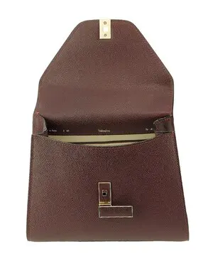 VALEXTRA Iside Foldover Mini Top Handle Bag - Deep Red
