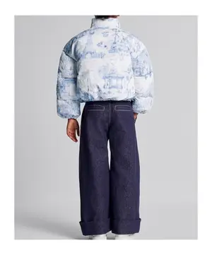 Dior Baby Button Detailed Wide Leg Jeans
