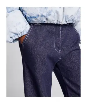 Dior Baby Button Detailed Wide Leg Jeans