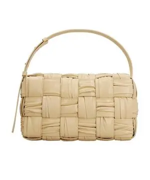 Bottega Veneta Brick Cassette Knitted Detail Shoulder Bag