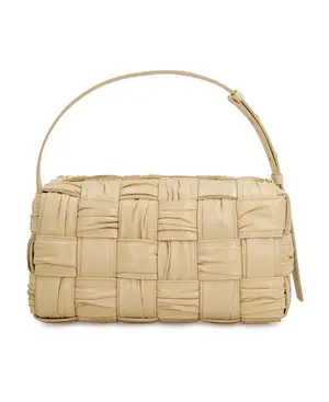 Bottega Veneta Brick Cassette Knitted Detail Shoulder Bag