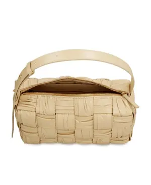 Bottega Veneta Brick Cassette Knitted Detail Shoulder Bag