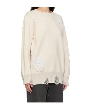 MAISON MARGIELA Distressed Crewneck Sweatshirt
