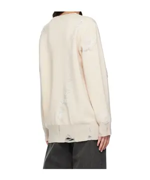 MAISON MARGIELA Distressed Crewneck Sweatshirt