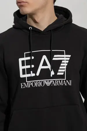 EA7 Logo-print Drawstring Hoodie