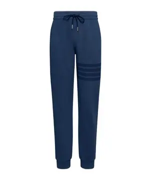 Thom Browne Thom Browne Solid Loopback Overdyed 4-Bar Sweatpants Navy Blue