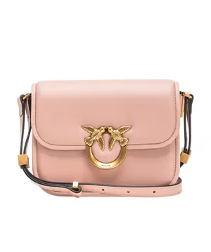 Pinko Pinko Love Birds Foldover Shoulder Bag Pink