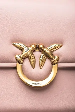 Pinko Love Birds Foldover Shoulder Bag - Pink