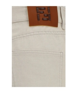 Fendi Logo Detailed Straight-leg Jeans - Light Brown