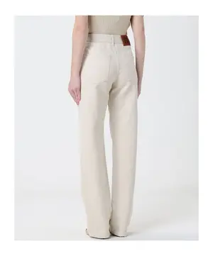 Fendi Logo Detailed Straight-leg Jeans - Light Brown