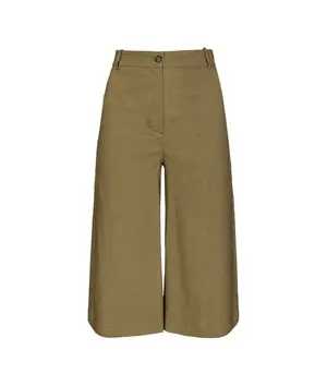 Pinko Wide Leg Shorts With Belt Loops And Welt Pockets