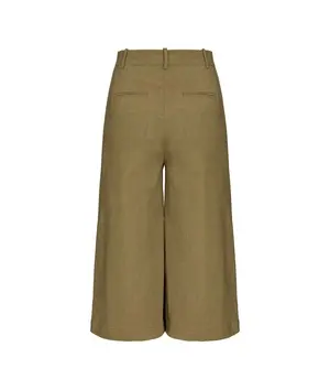 Pinko Wide Leg Shorts With Belt Loops And Welt Pockets