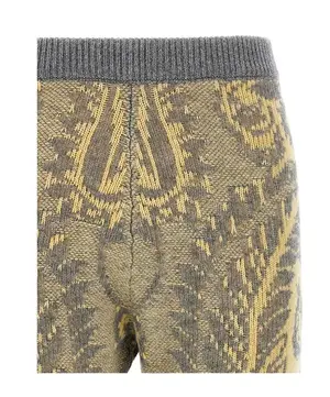 Etro Paisley Intarsia Flared Knit Trousers - Multicolor