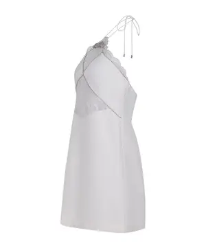 SELF-PORTRAIT Lace And Diamond Trimmed Mini Dress
