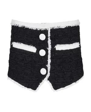 Balmain Tweed Mini Skirt With Contrast Trim