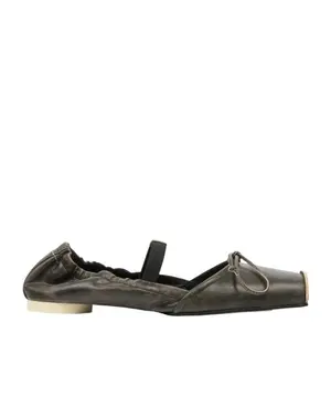 MAISON MARGIELA Elastic Strap Ballet Flats - Dark Brown