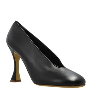 Moschino Sculptural Heel Round Toe Pumps