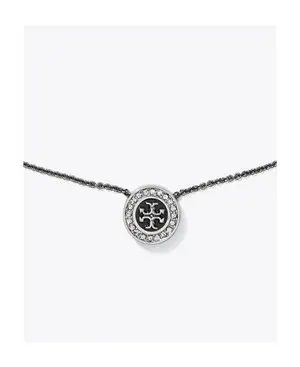 Tory Burch Kira Logo Charm Necklace